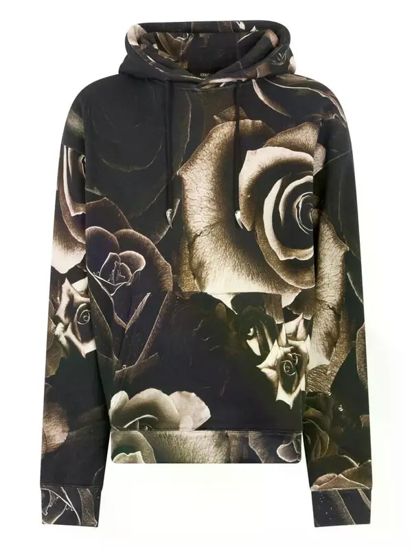Roberto Cavalli Rose-print Hoodie