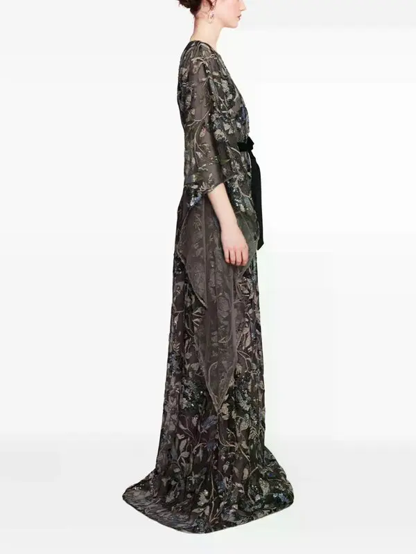 Marchesa Climbing Vines Kaftan Dress