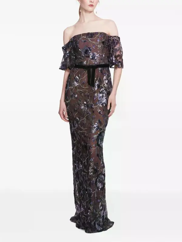 Marchesa Climbing Vines Gown