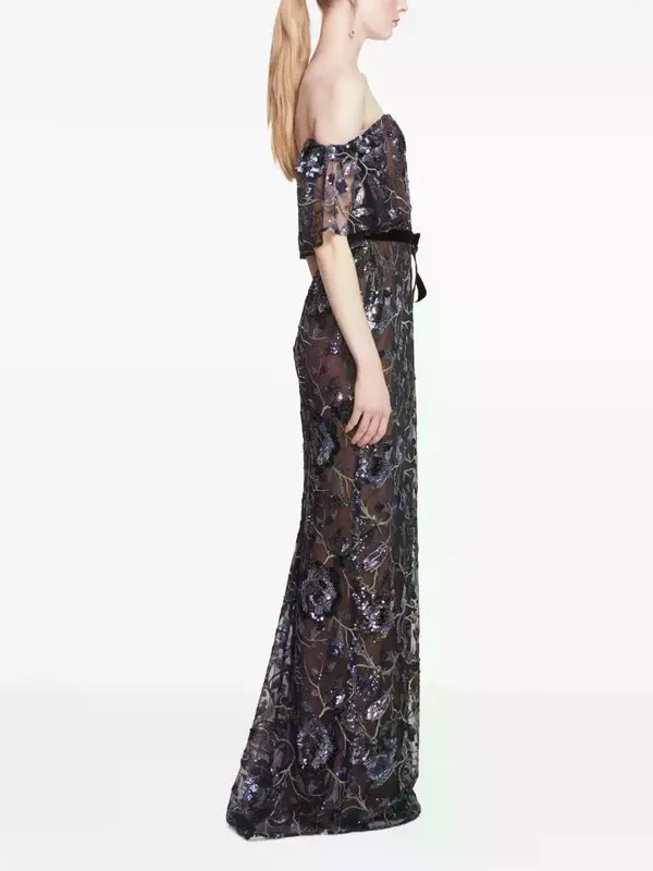 Marchesa Climbing Vines Gown