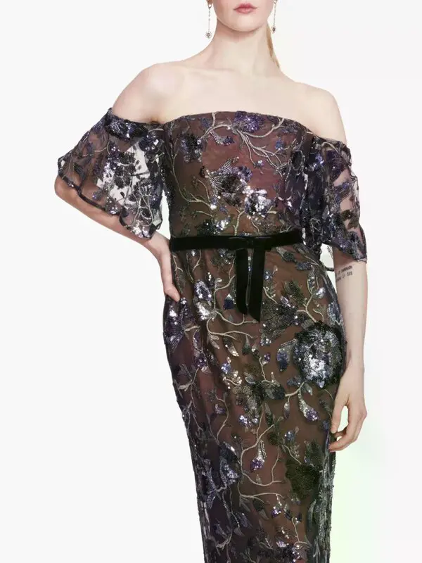 Marchesa Climbing Vines Gown
