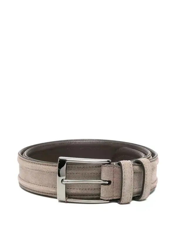 Canali Suede Belt - Grey
