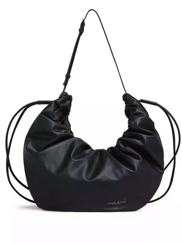 Marni Leather Hobo Bag - Black