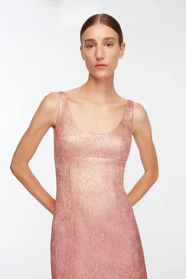 EMILIA WICKSTEAD Metallic Cloque Dress