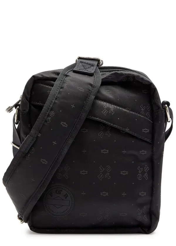 PORTER Monogram-jacquard Nylon Shoulder Bag - Black