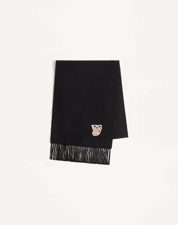 Valentino Garavani Embroideredol And Cashmere - Black