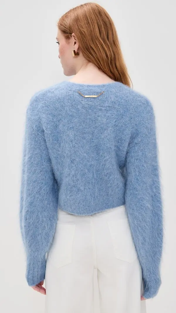 Aje Celine Fluffy Cardigan - Blue Sky