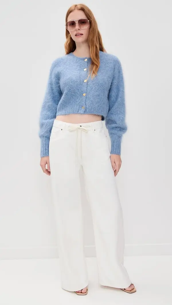 Aje Celine Fluffy Cardigan - Blue Sky