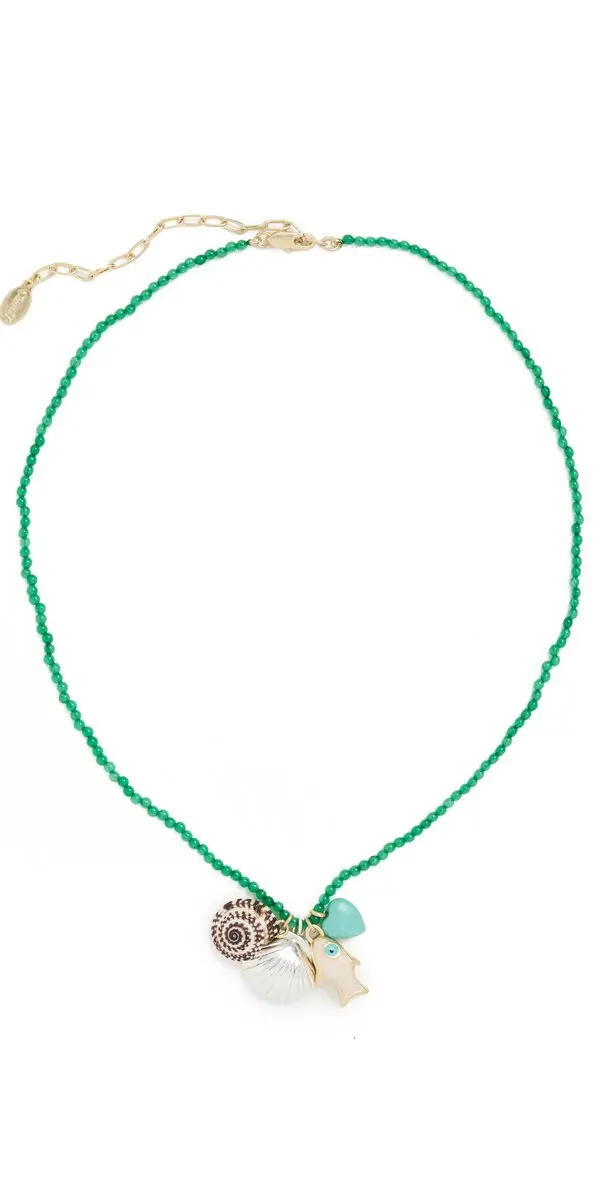 Clare V. Beaded Charm Necklace