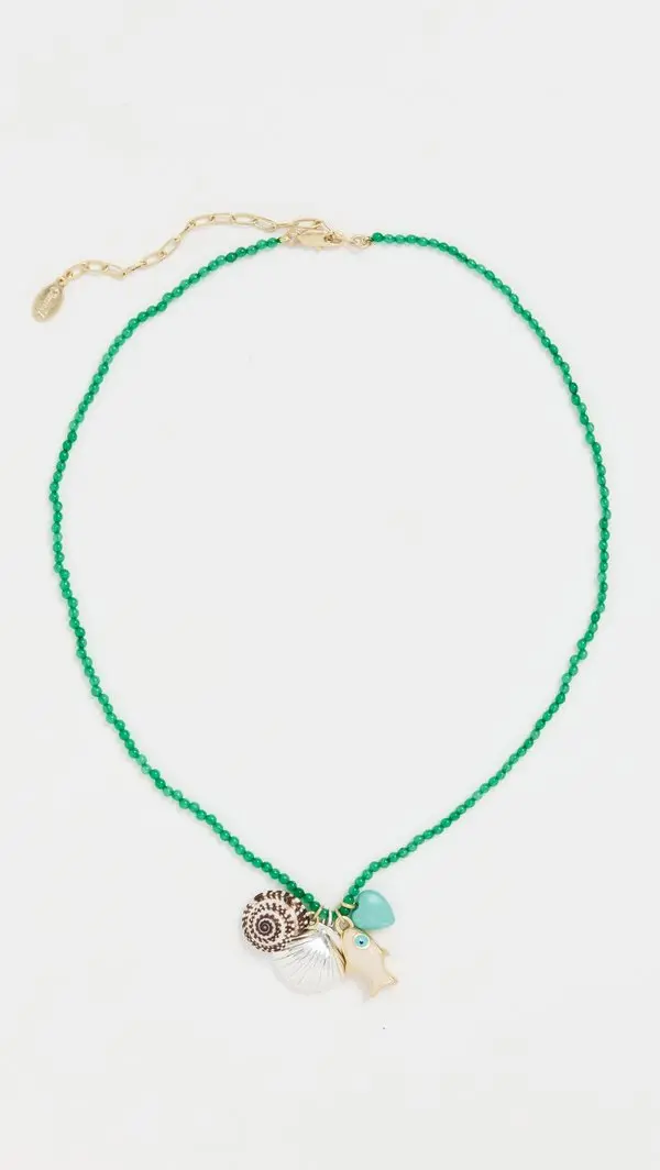 Clare V. Beaded Charm Necklace