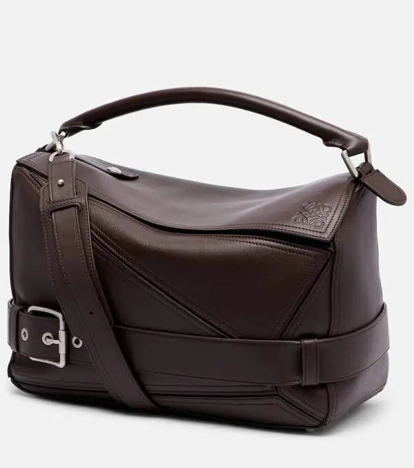 Loewe Puzzle Biker Large Leather Top-handle Bag - Brown