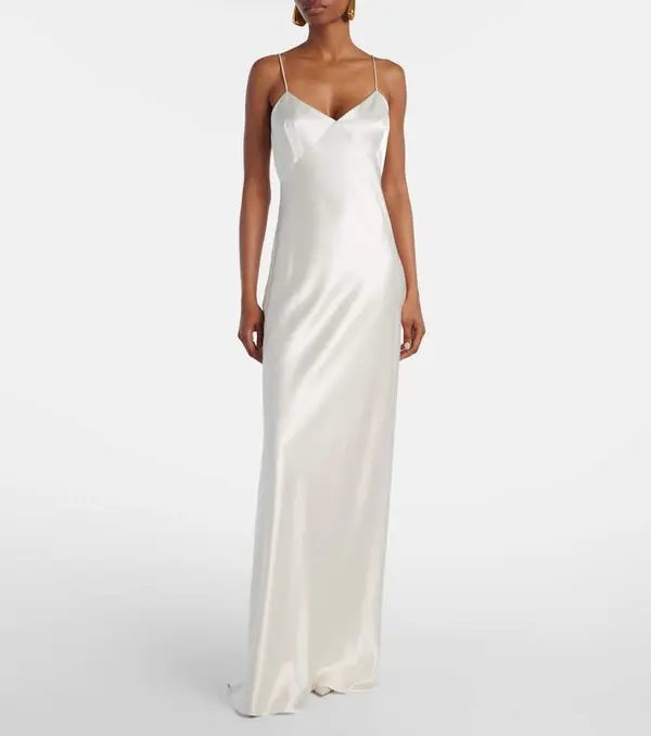 Max Mara Silk Satin Gown