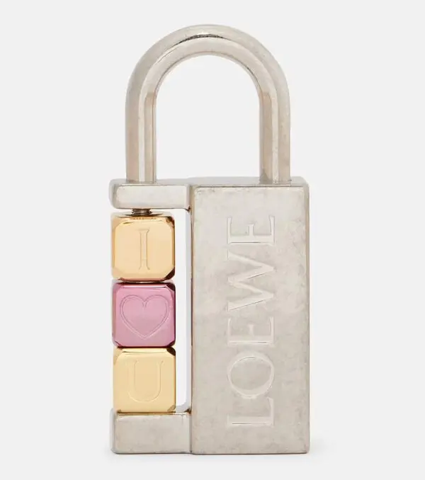 Loewe Padlock Brass Bag Charm - Multicoloured