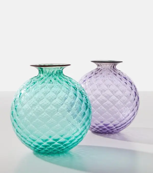 VENINI Monofiori Balloton Murano Glass Vase - Blue