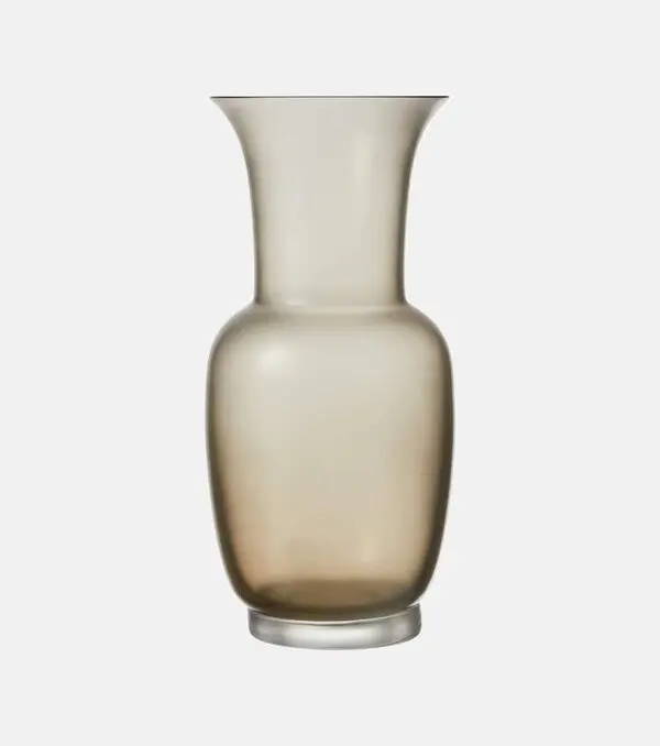 VENINI Satin Murano Glass Vase - Grey