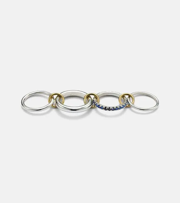 SPINELLI KILCOLLIN Janssen Sg 18kt Gold And Sterling Ring With Sapphires - Silver