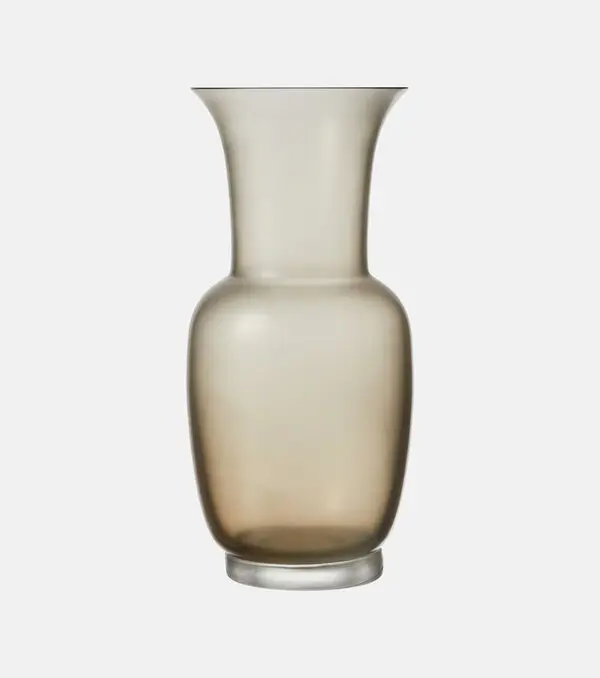 VENINI Satin Murano Glass Vase - Grey