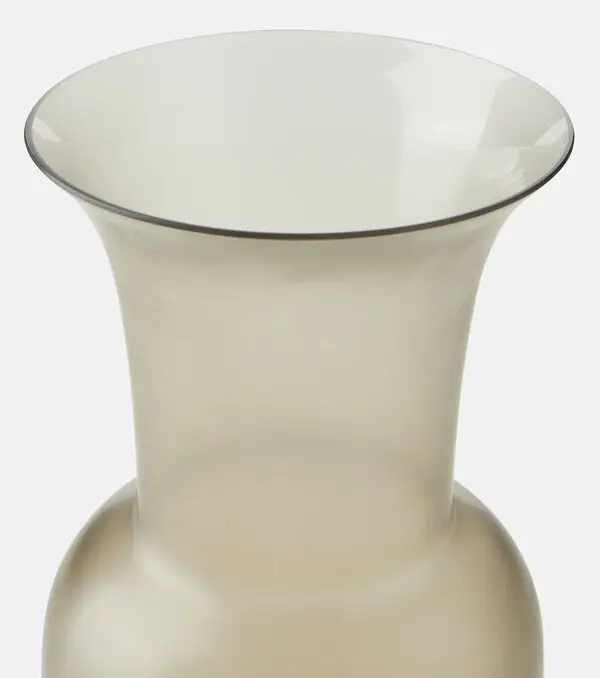 VENINI Satin Murano Glass Vase - Grey
