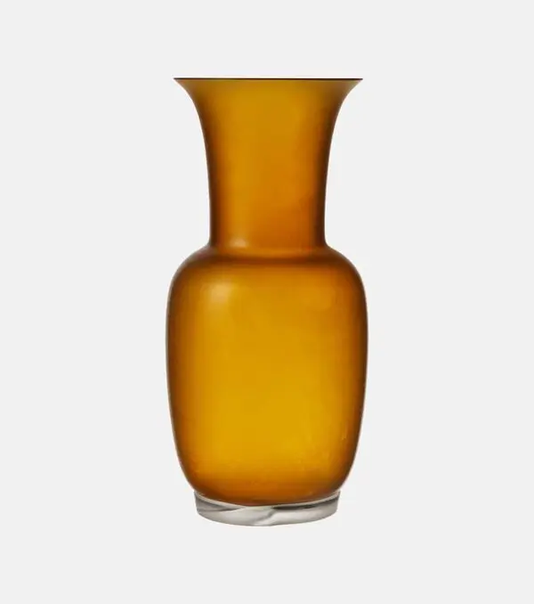 VENINI Satin Murano Glass Vase - Orange