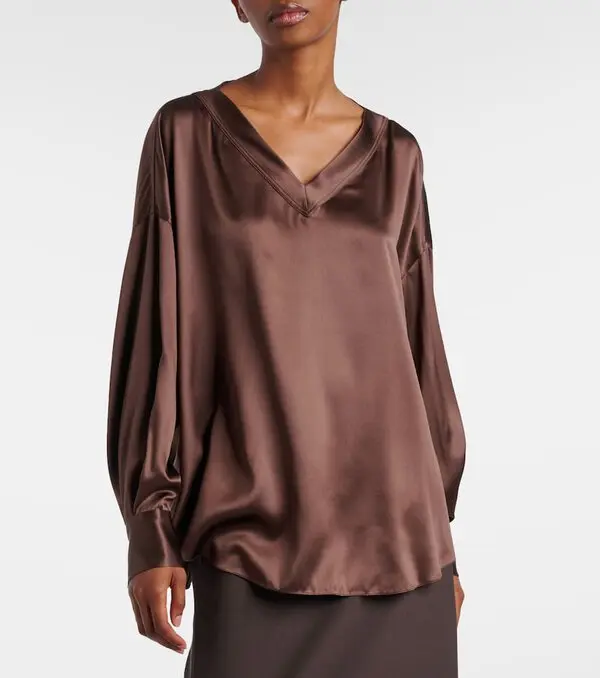 Brunello Cucinelli Silk Satin Blouse