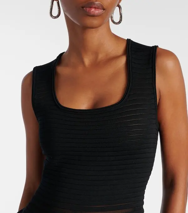 Simkhai Lottie Ribbed-knit Minidress