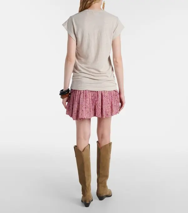 MARANT ETOILE Linen T-shirt - Beige