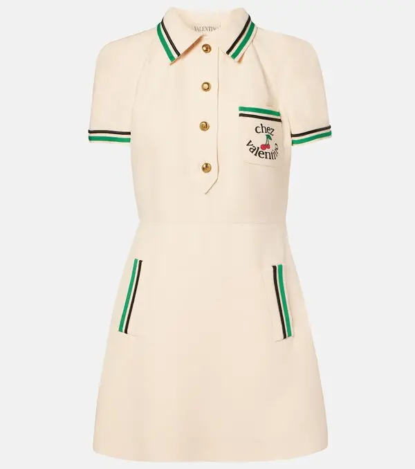 Valentino Garavani Chez Crepe Couture Minidress - Beige