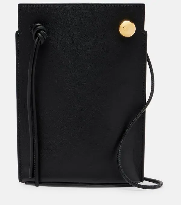 Loewe Pebble Dice Leather Pouch - Black