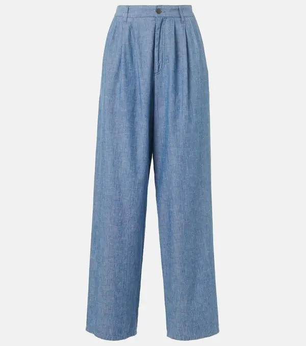 THE ROW Rufos Twill Wide-leg Pants