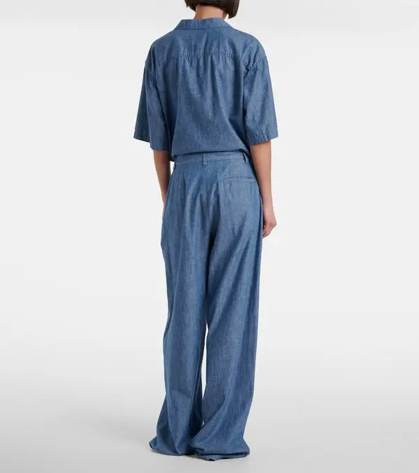 THE ROW Rufos Twill Wide-leg Pants