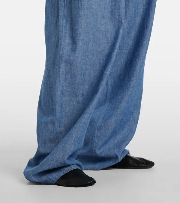 THE ROW Rufos Twill Wide-leg Pants