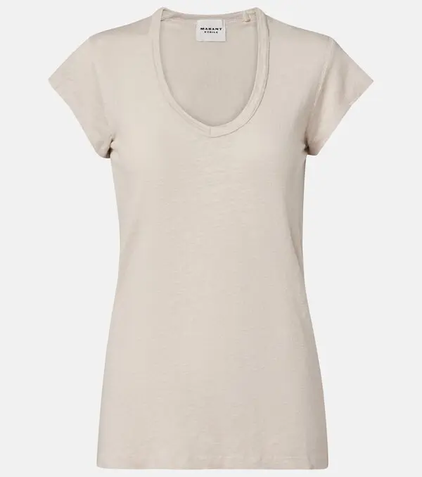 MARANT ETOILE Linen T-shirt - Beige