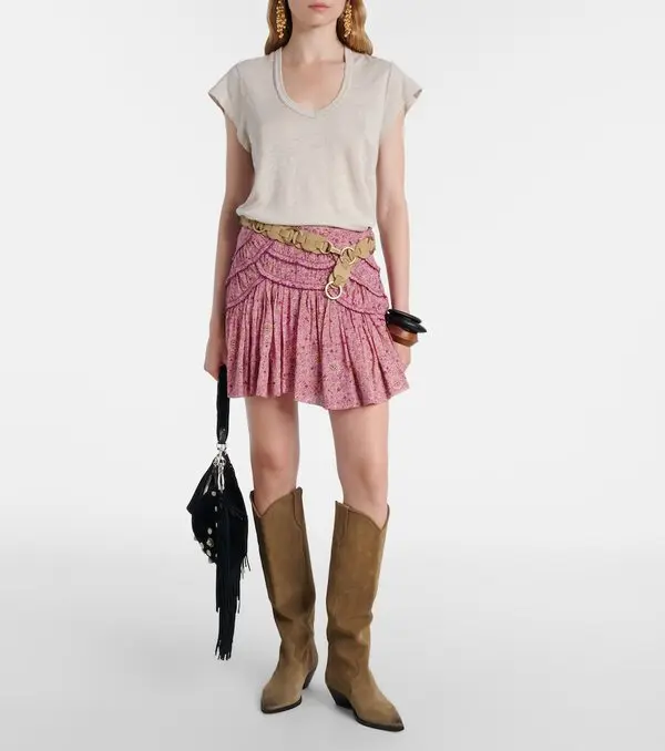 MARANT ETOILE Linen T-shirt - Beige