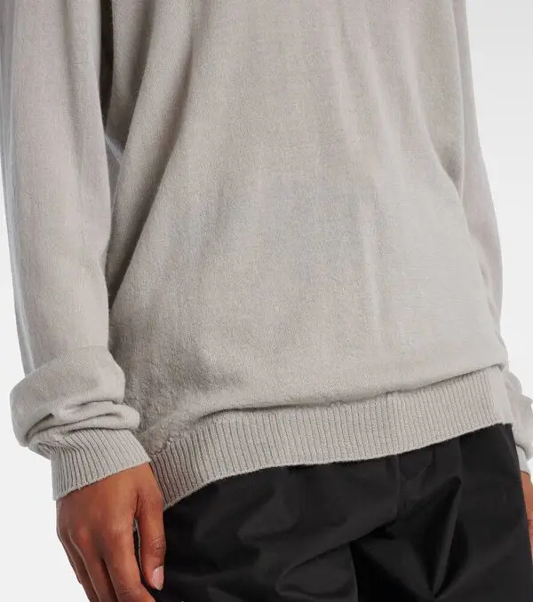 Rick Owens Virgin Wool V-neck Sweater - Grey