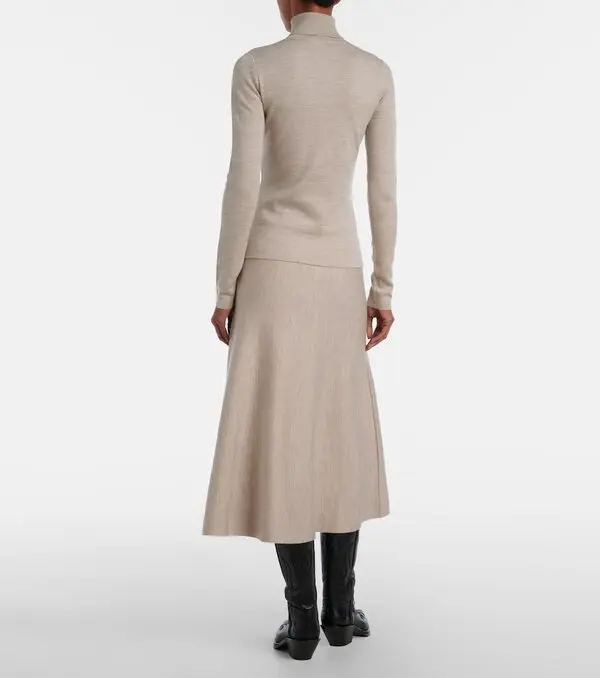 Gabriela Hearst Freddie Midi Skirt - Beige