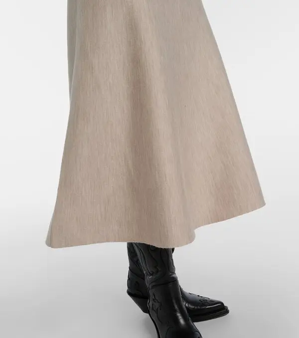 Gabriela Hearst Freddie Midi Skirt - Beige