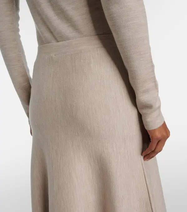 Gabriela Hearst Freddie Midi Skirt - Beige
