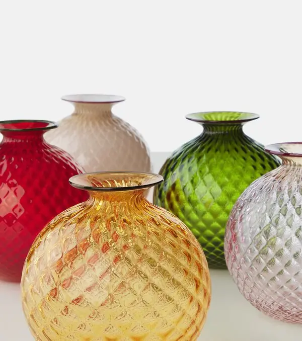 VENINI Monofiori Balloton Murano Glass Vase - Green