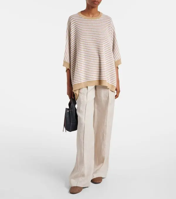 Brunello Cucinelli Knitted Striped Top