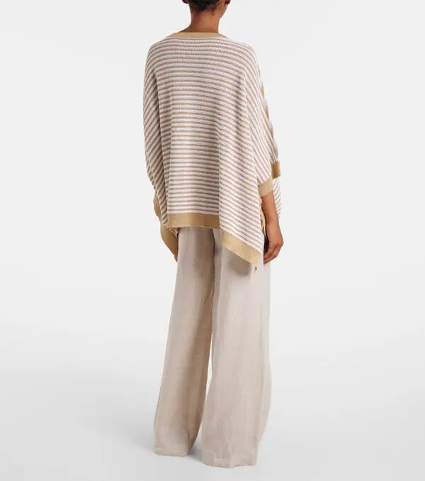 Brunello Cucinelli Knitted Striped Top