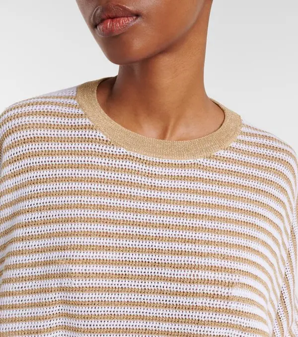 Brunello Cucinelli Knitted Striped Top