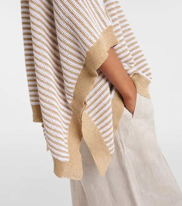 Brunello Cucinelli Knitted Striped Top