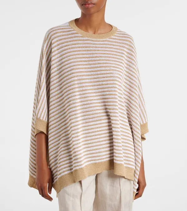 Brunello Cucinelli Knitted Striped Top