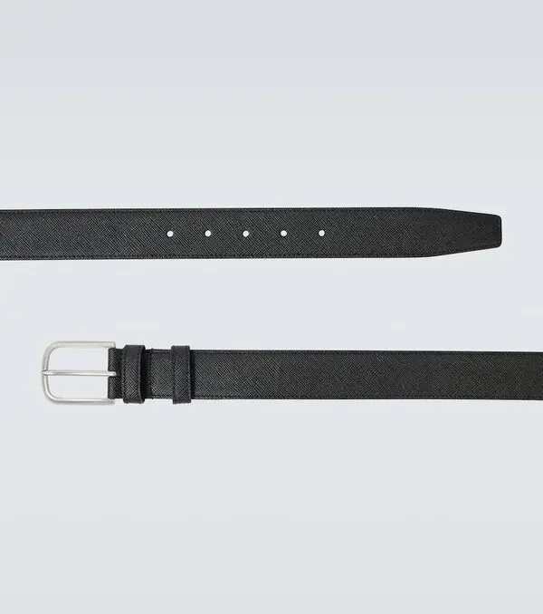 Prada Saffiano Leather Belt - Black