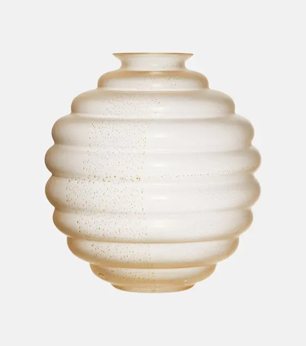 VENINI Frozen Murano Glass Vase Napoleone Martinuzzi - Transparent