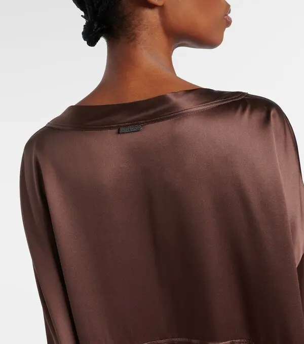 Brunello Cucinelli Silk Satin Blouse