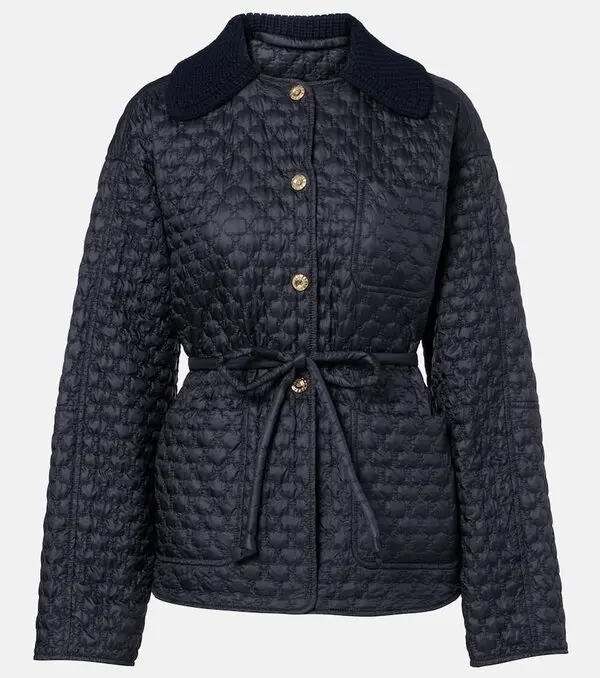 Moncler Raray Belted Quilted Down Jacket