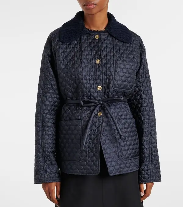 Moncler Raray Belted Quilted Down Jacket