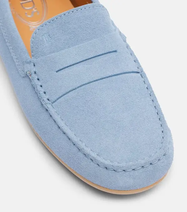 TOD'S Gommino Suede Driving Shoes - Blue