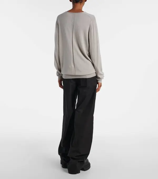 Rick Owens Virgin Wool V-neck Sweater